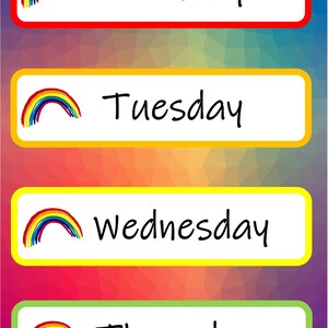 Rainbow Themed Classroom Calendar - Etsy