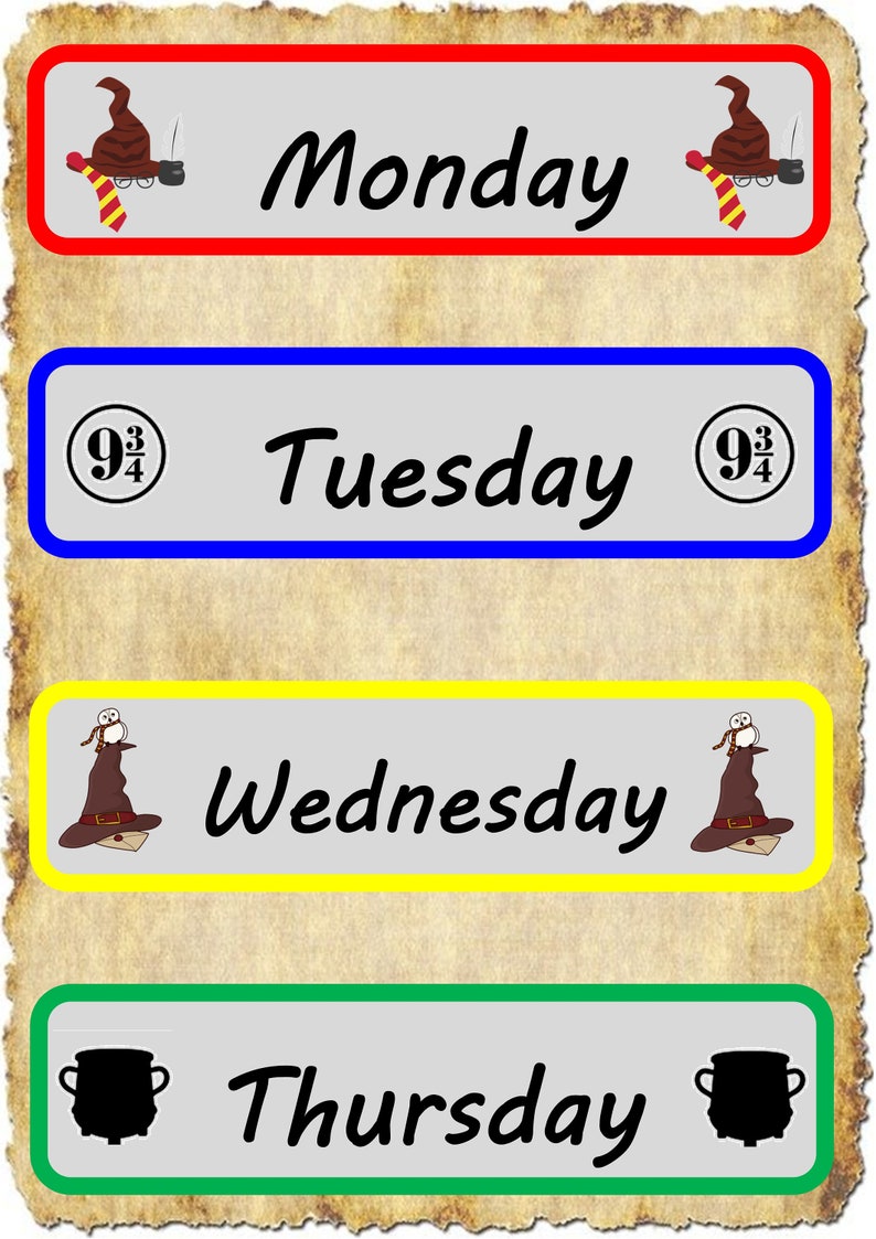 Wizard Themed Classroom Calendar - Etsy