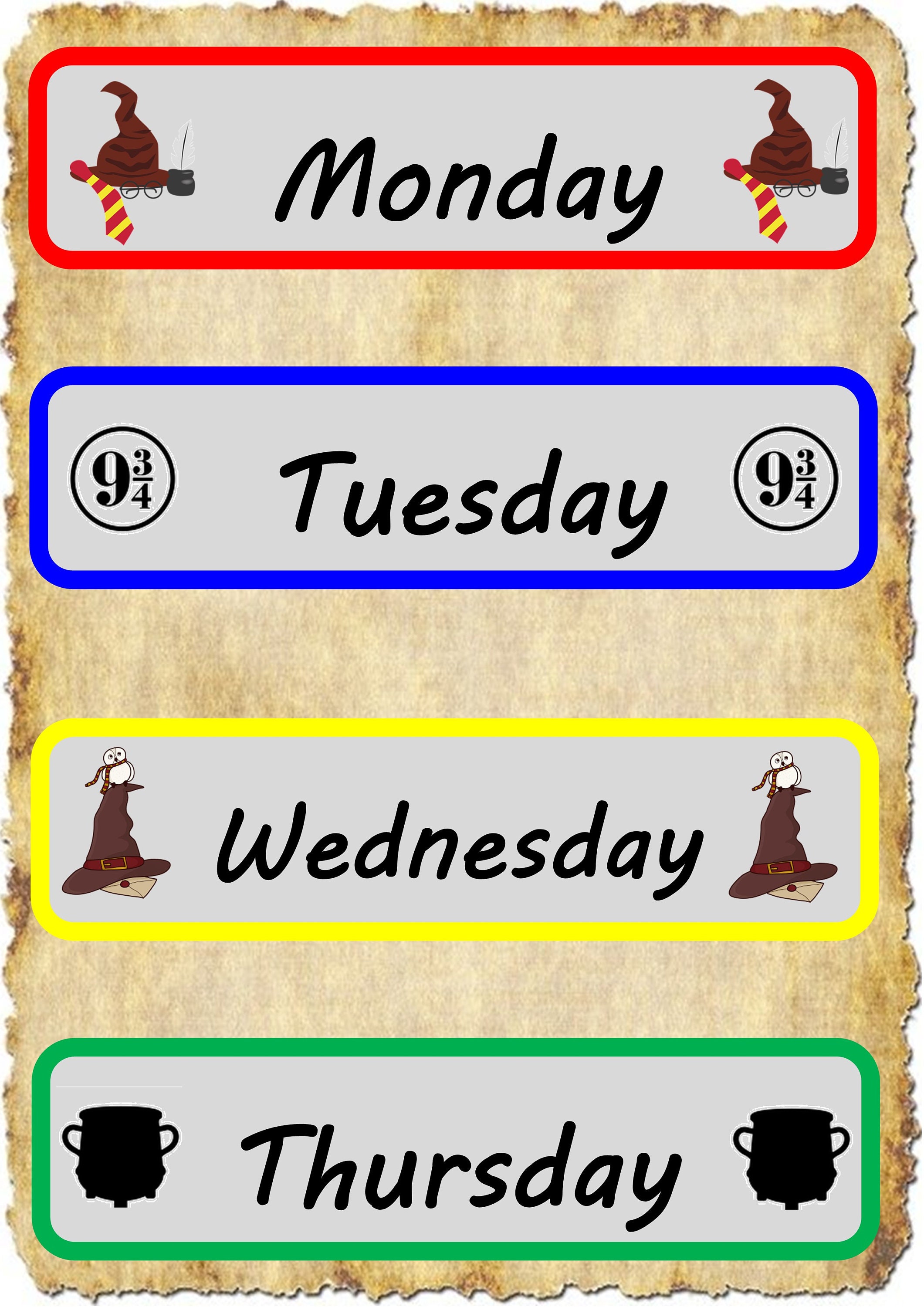 Wizard Themed Classroom Calendar - Etsy