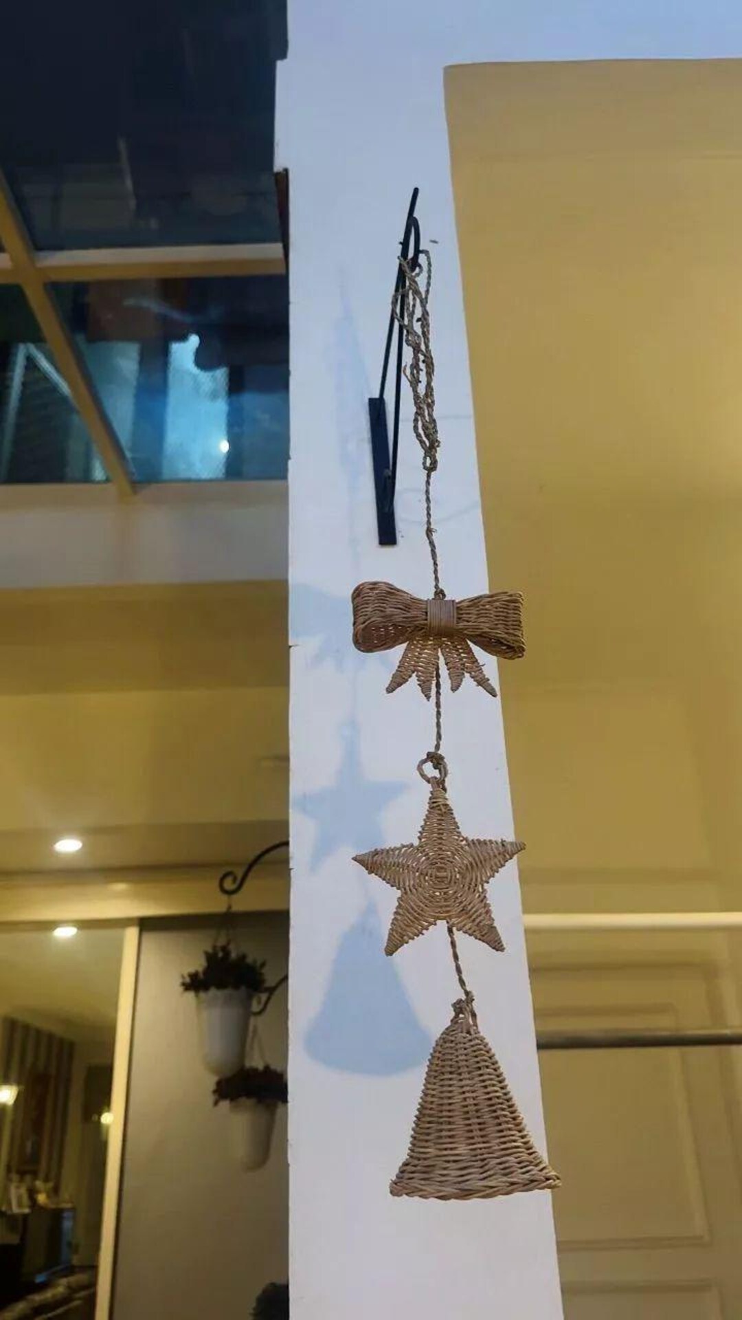 Handmade Rattan Christmas Ornaments | Wicker Star & Bell Set | Rustic ...