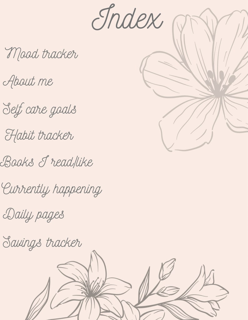 Digital Journal, Wellness, Habit Tracker, Gratitude - Etsy