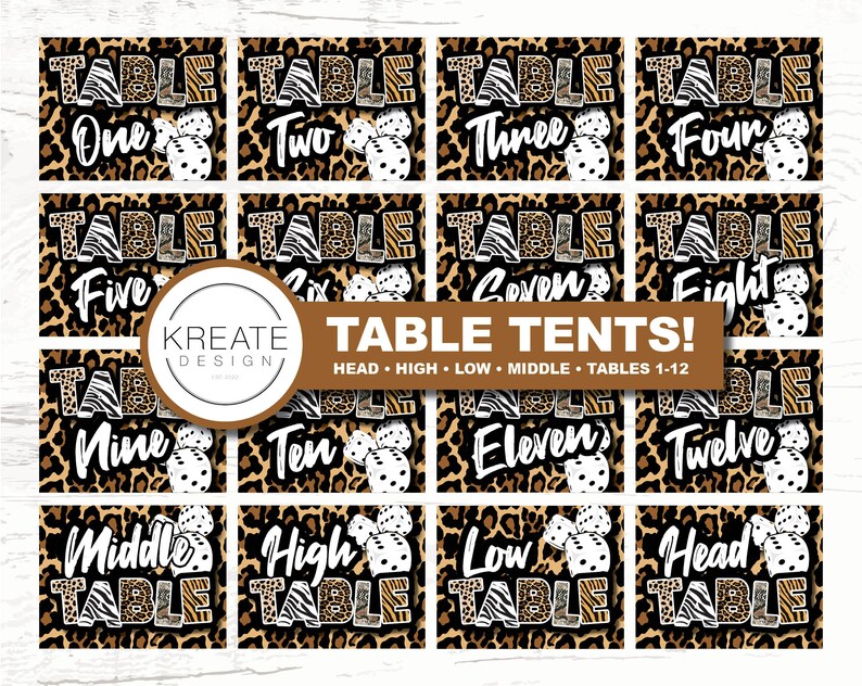 Animal Print Cheetah Leopard Bunco Set, Bunco Score Cards, Tally Sheets ...