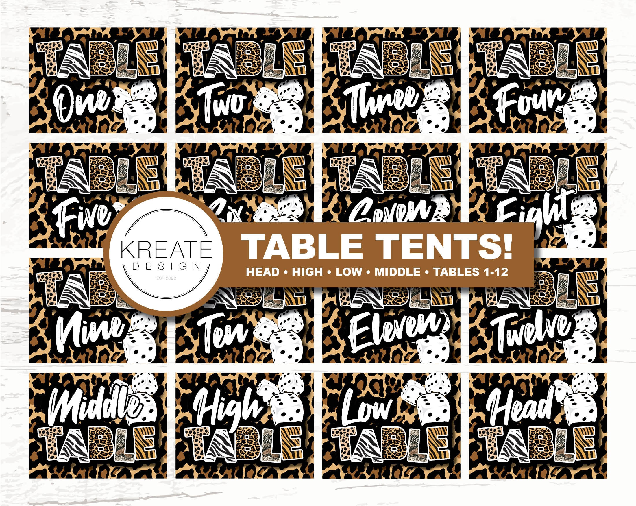 Animal Print Cheetah Leopard Bunco Set, Bunco Score Cards, Tally Sheets ...