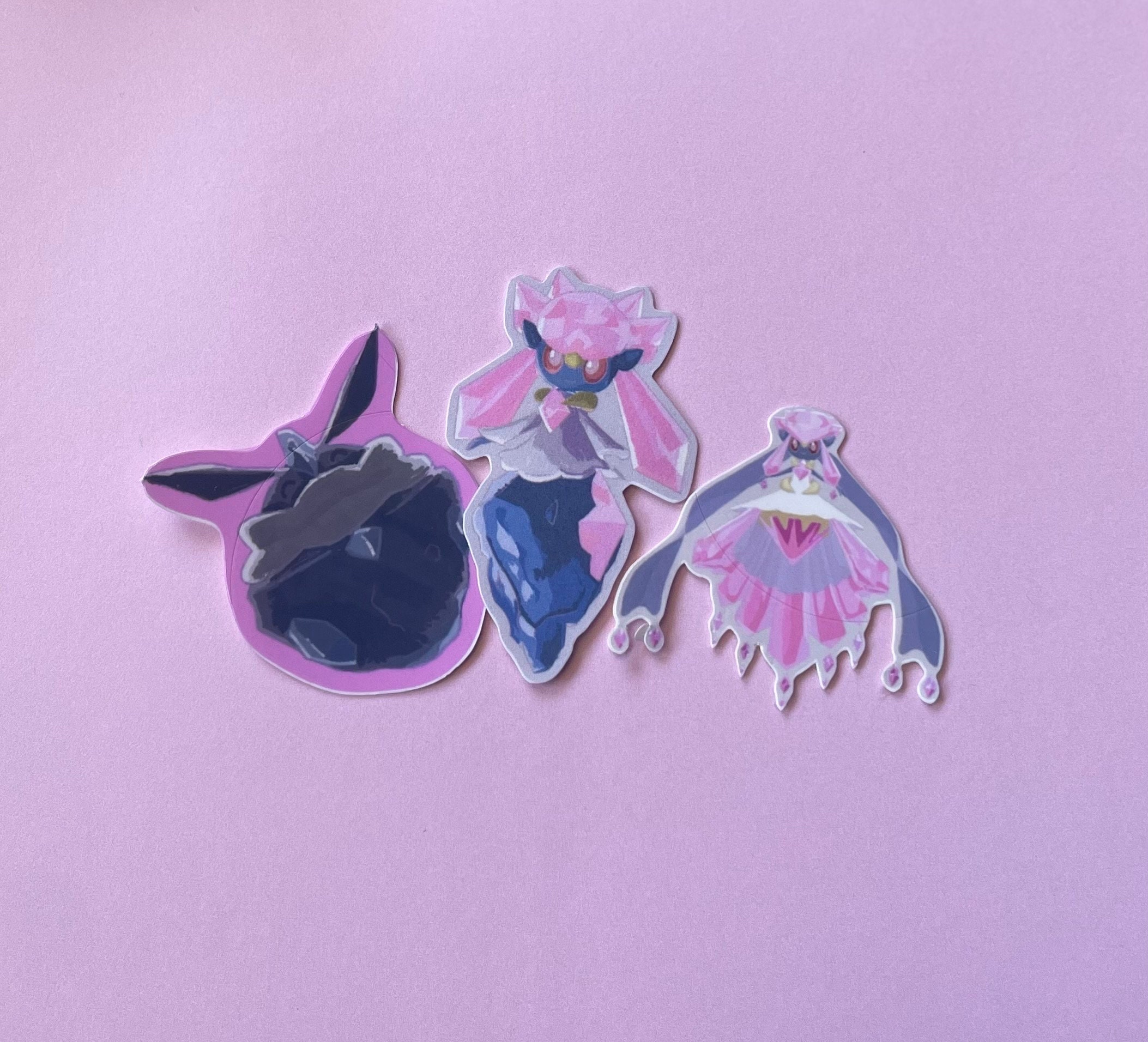 Carbink, Diancie, Mega Diancie Sticker Pack - Etsy