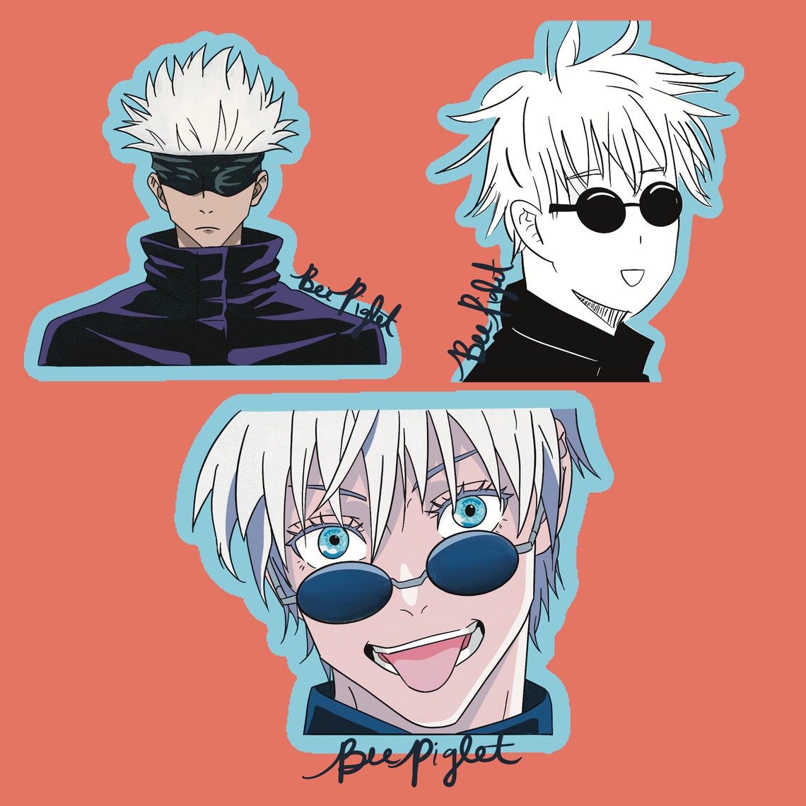Satoru Gojo Sticker Pack - Etsy