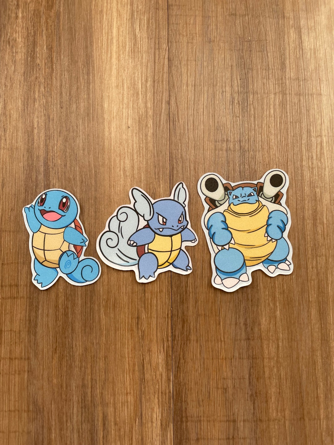 Squirtle, Wartortle, and Blastoise Sticker Pack - Etsy