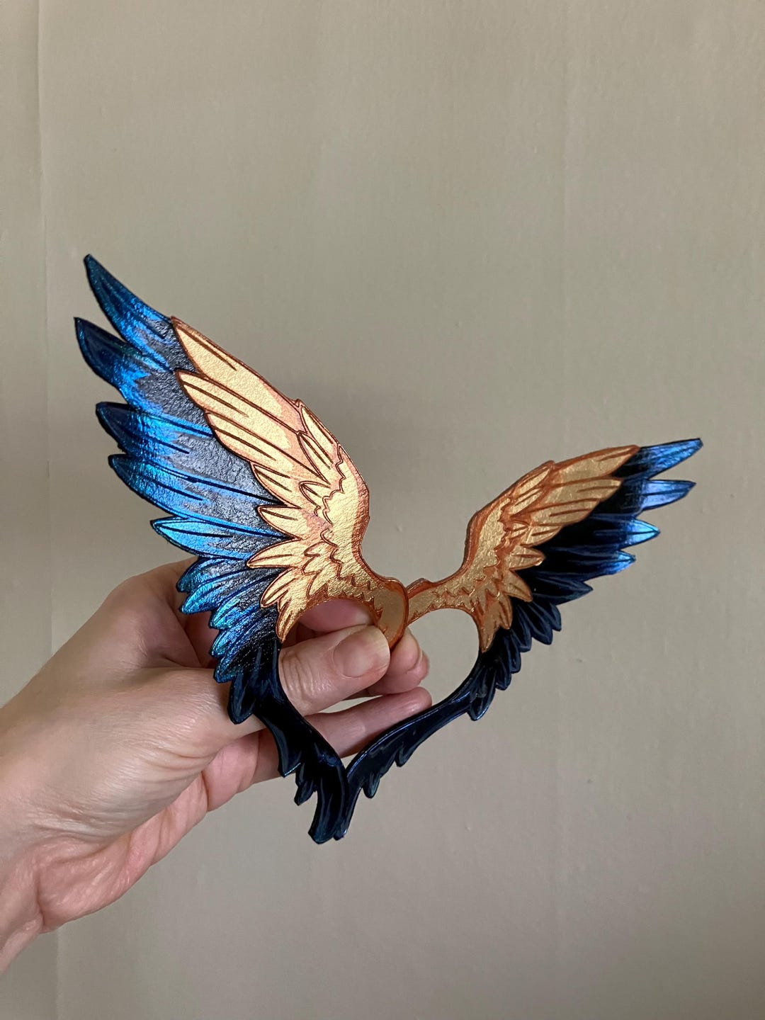 Black and Gold Winged Ear Cuff (set) Imperfect Pair - Etsy