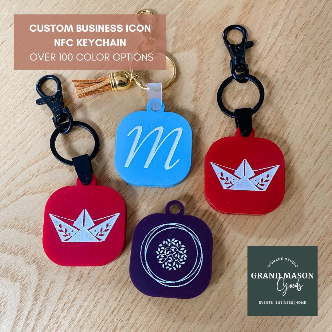 Custom Business Smart Keychain I Tap and Follow | NFC Keychain I ...