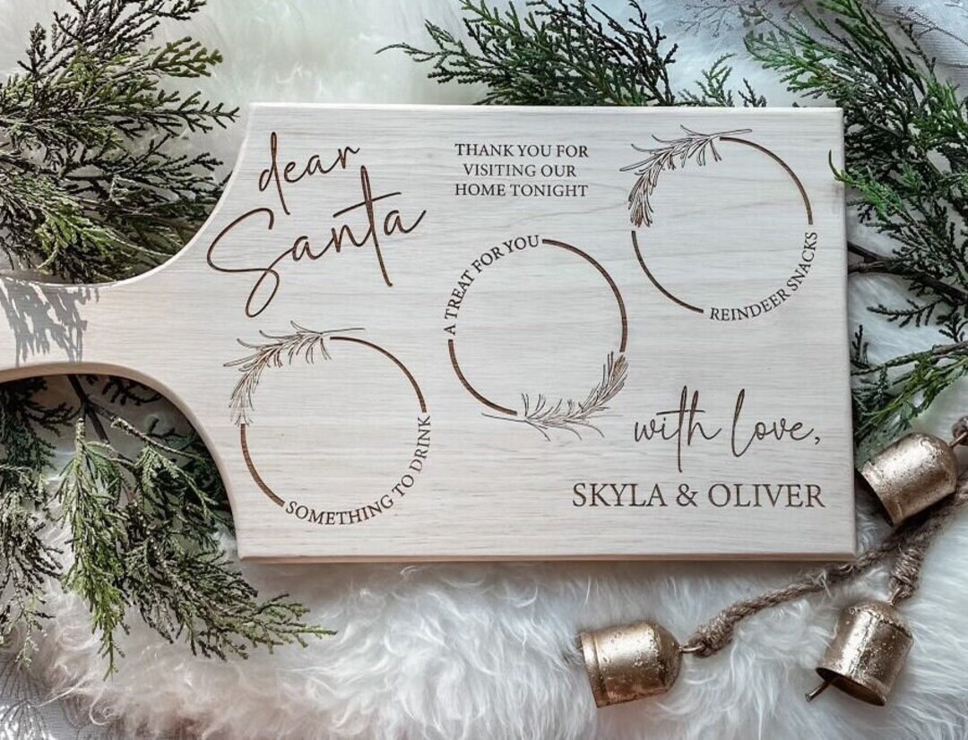 Santa Tray Dear Santa Tray Christmas Tray Milk and Cookie Tray ...