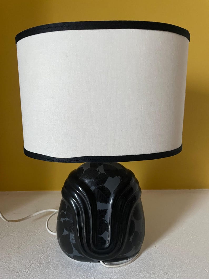 Vintage 1980s Ceramic Table Lamp - Etsy