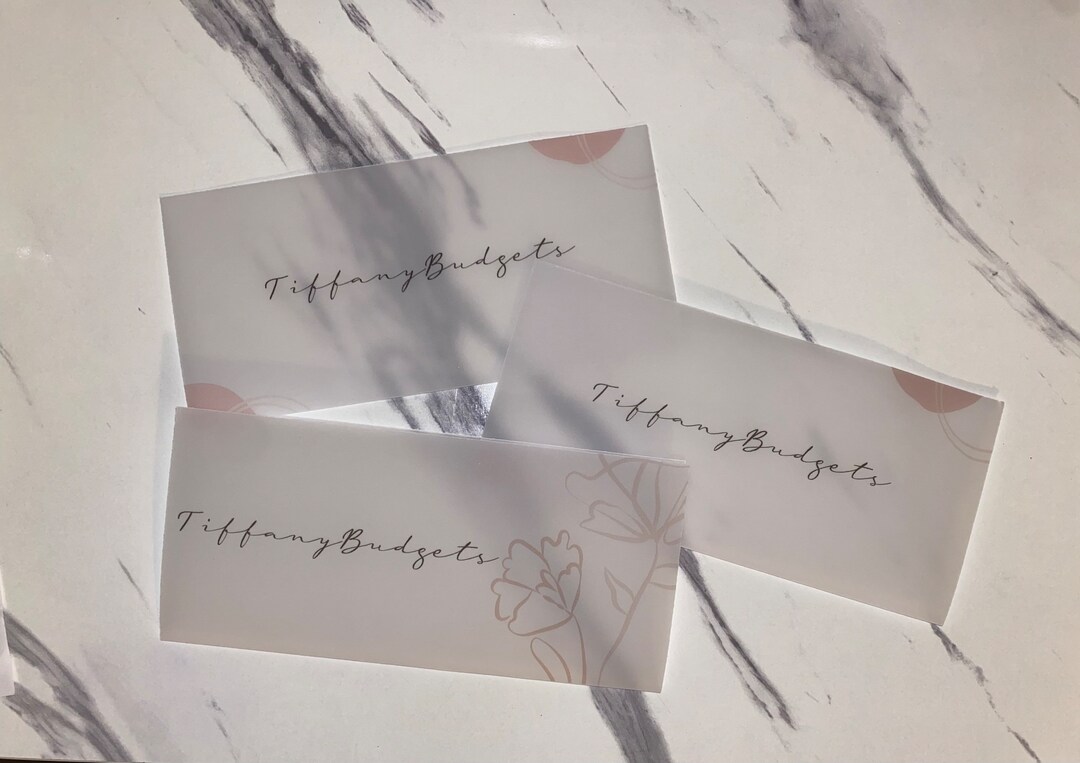 Single Matte Laminated Frosted Cash Envelopes W/ Choice of Clear OR ...