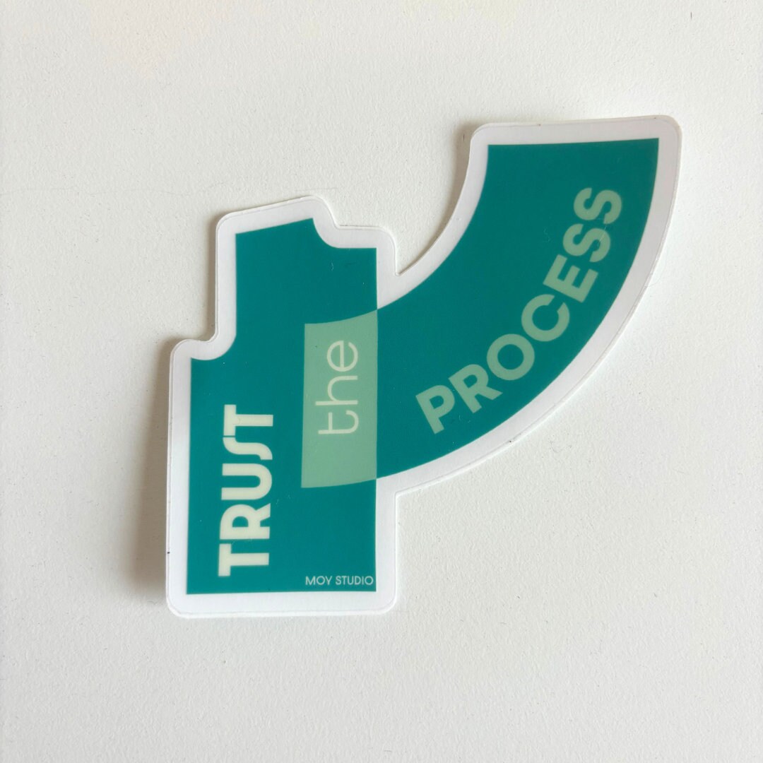Trust the Process Sticker: Teal Sewing Pattern, Waterproof Vinyl - Etsy