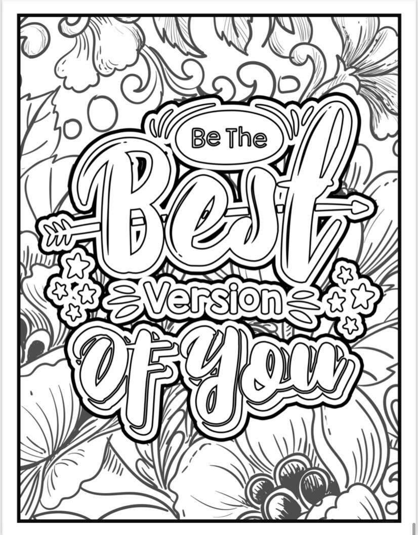 Inspirational Coloring Pages - Etsy
