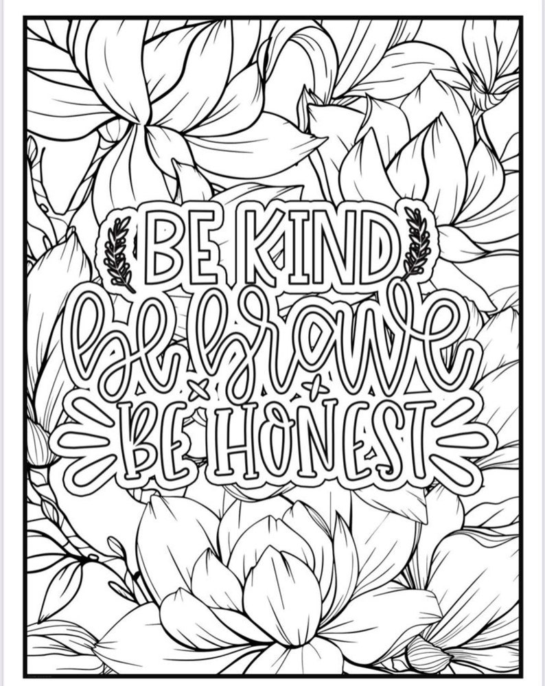 Adult Inspirational Coloring Pages - Etsy
