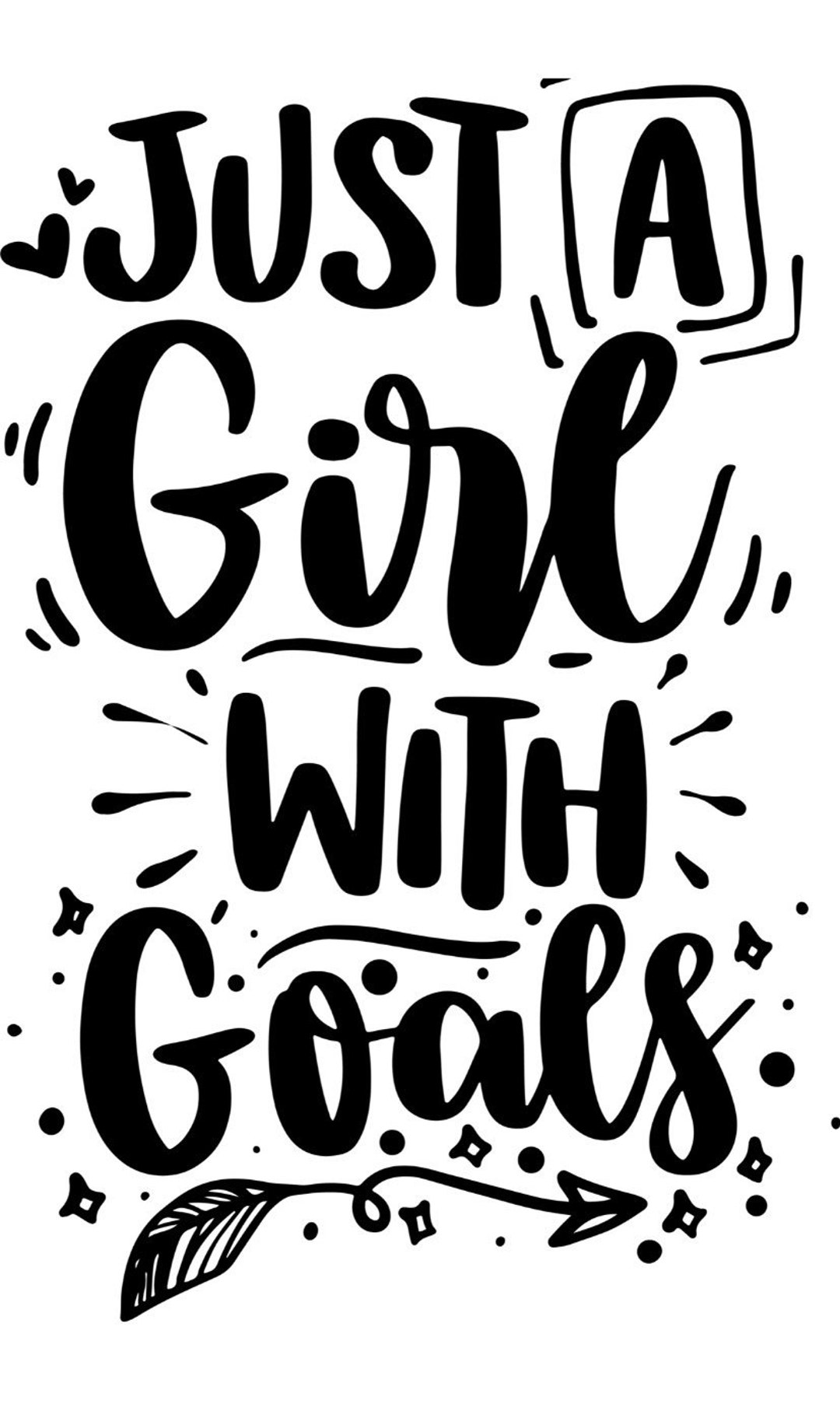 Just A Girl With Goals SVG PNG EPS - Etsy