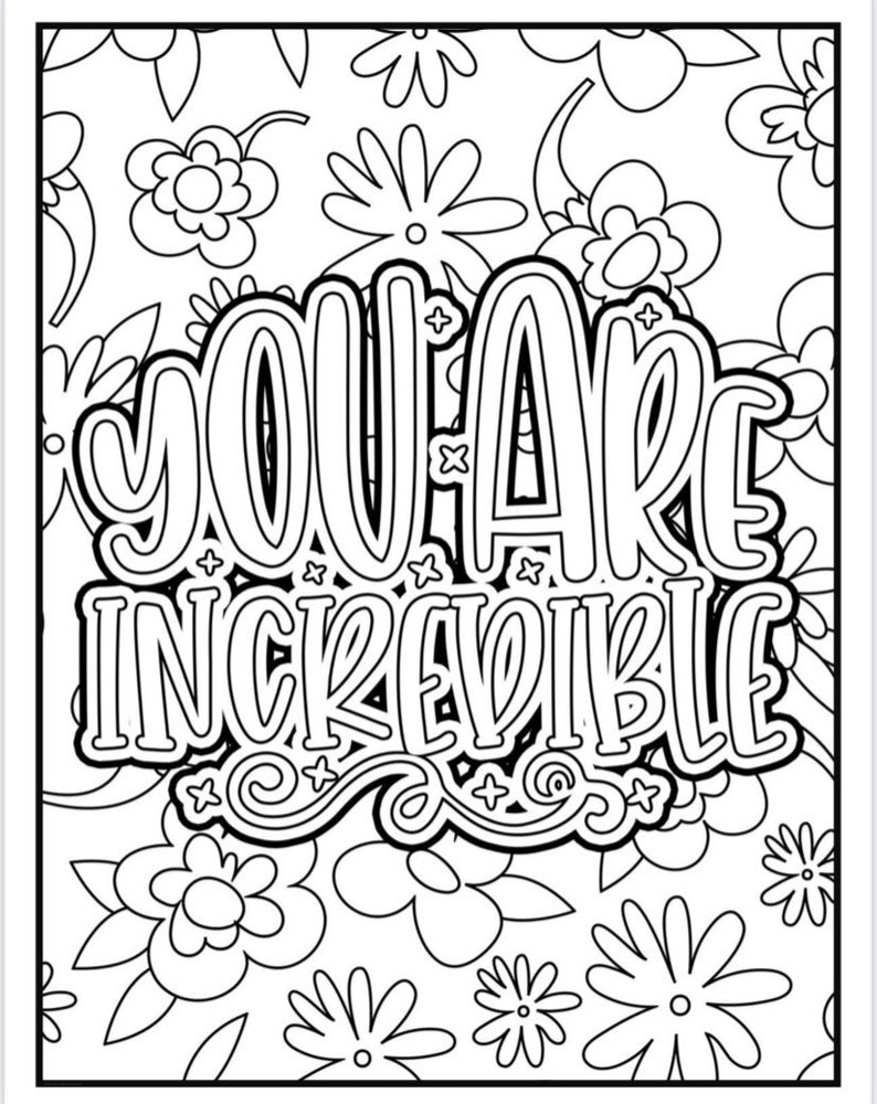 Inspirational Coloring Pages - Etsy
