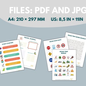 Travel Bundle for Kids, Travel Activity Pack, Travel Printables, Family ...