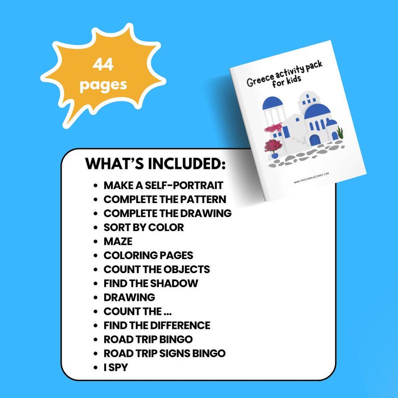 Explore Greece: Fun Printable Activity Pack for Kids (ages 3-6) | Preschool Travel & Cultural ...