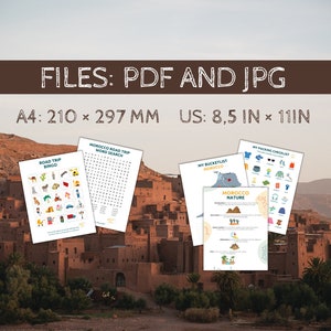 Printable Morocco Road Trip Activity Pack for Kids, Travel Activities ...