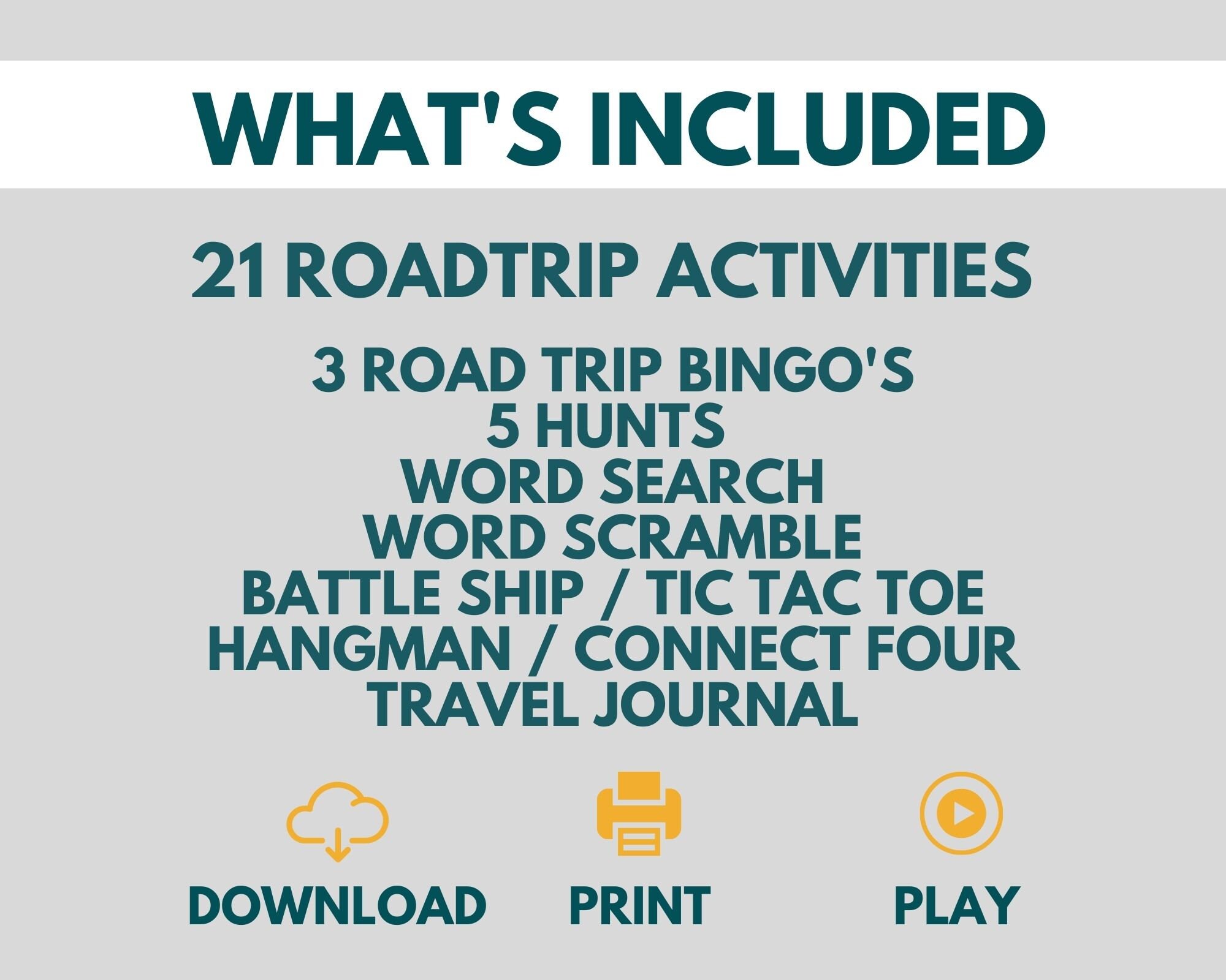 Travel Bundle for Kids, Travel Activity Pack, Travel Printables, Family ...