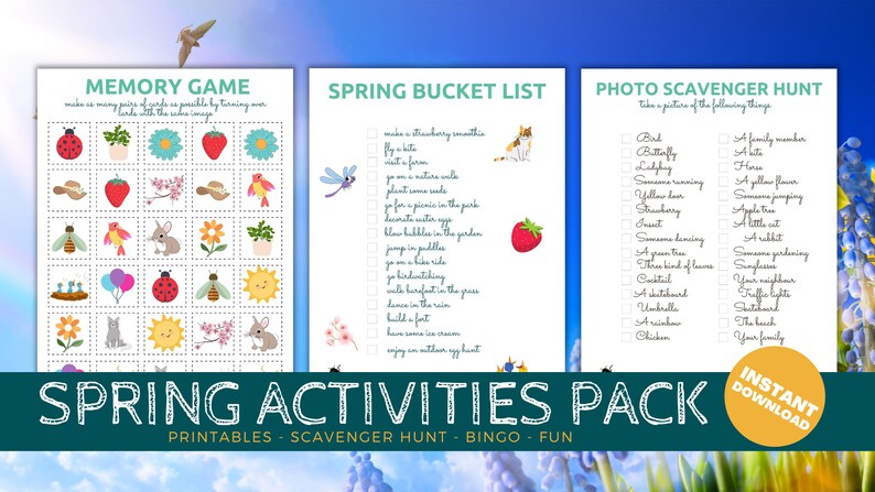 Printable Activity for Kids - Spring - Printable Games and Kids ...