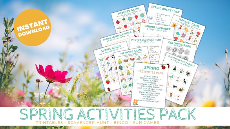 Printable Activity for Kids - Spring - Printable Games and Kids ...