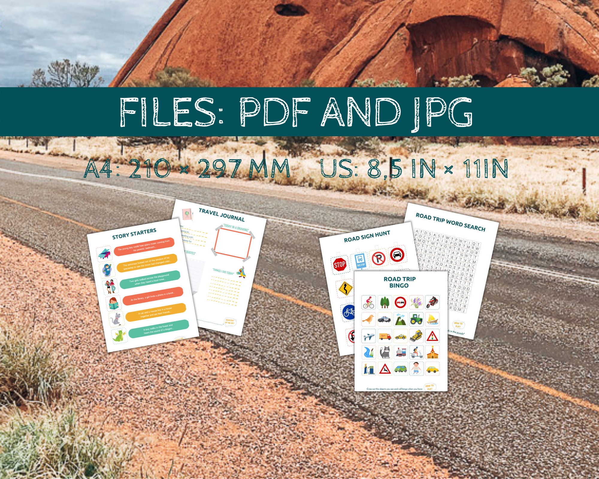 Kids Road Trip Games, Travel Activities, Road Trip Games Bundle, Kids ...