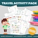 Travel Bundle for Kids, Travel Activity Pack, Travel Printables, Family ...