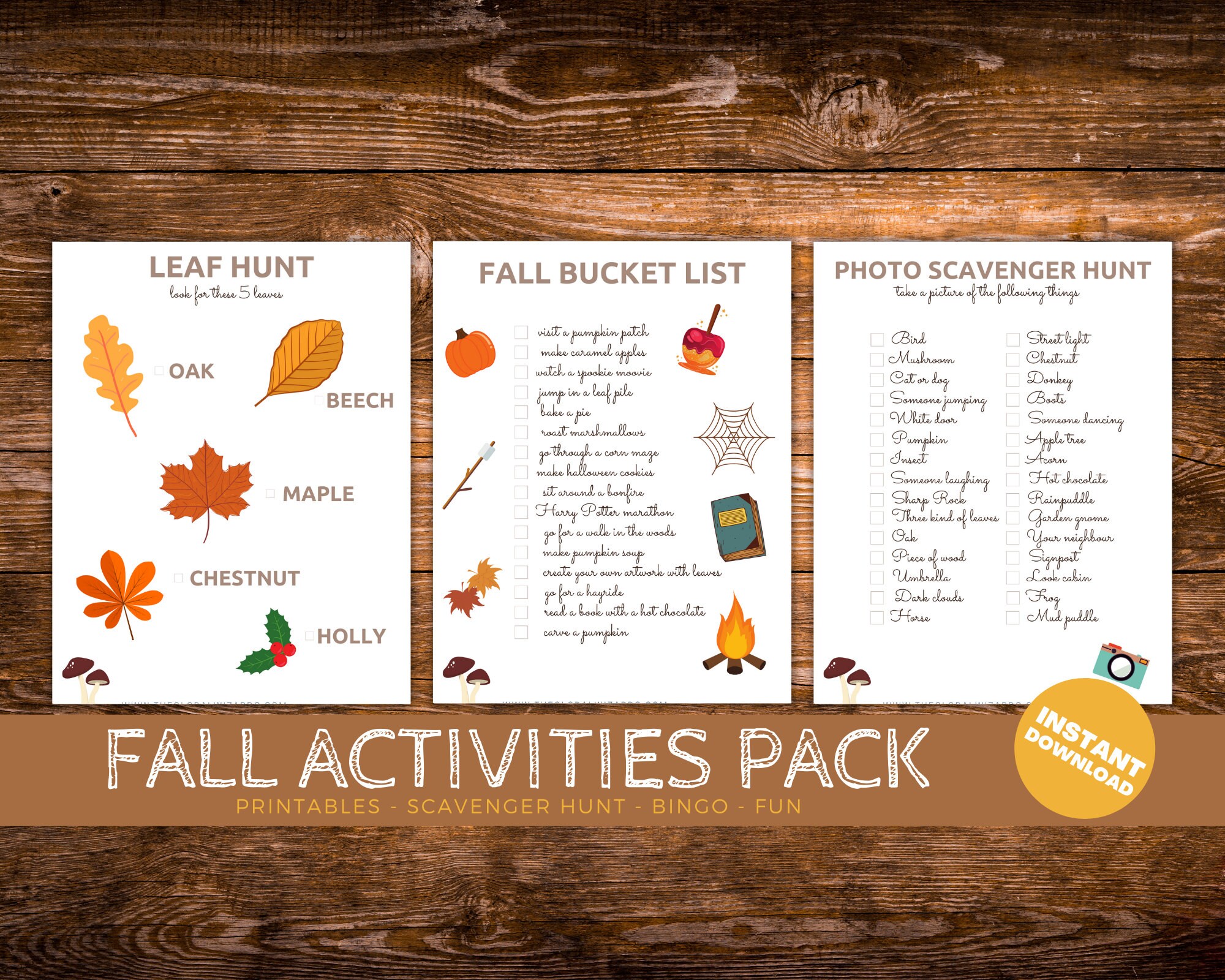 Fall Activities Pack for Kids - Printable Games - Kids Activities for ...