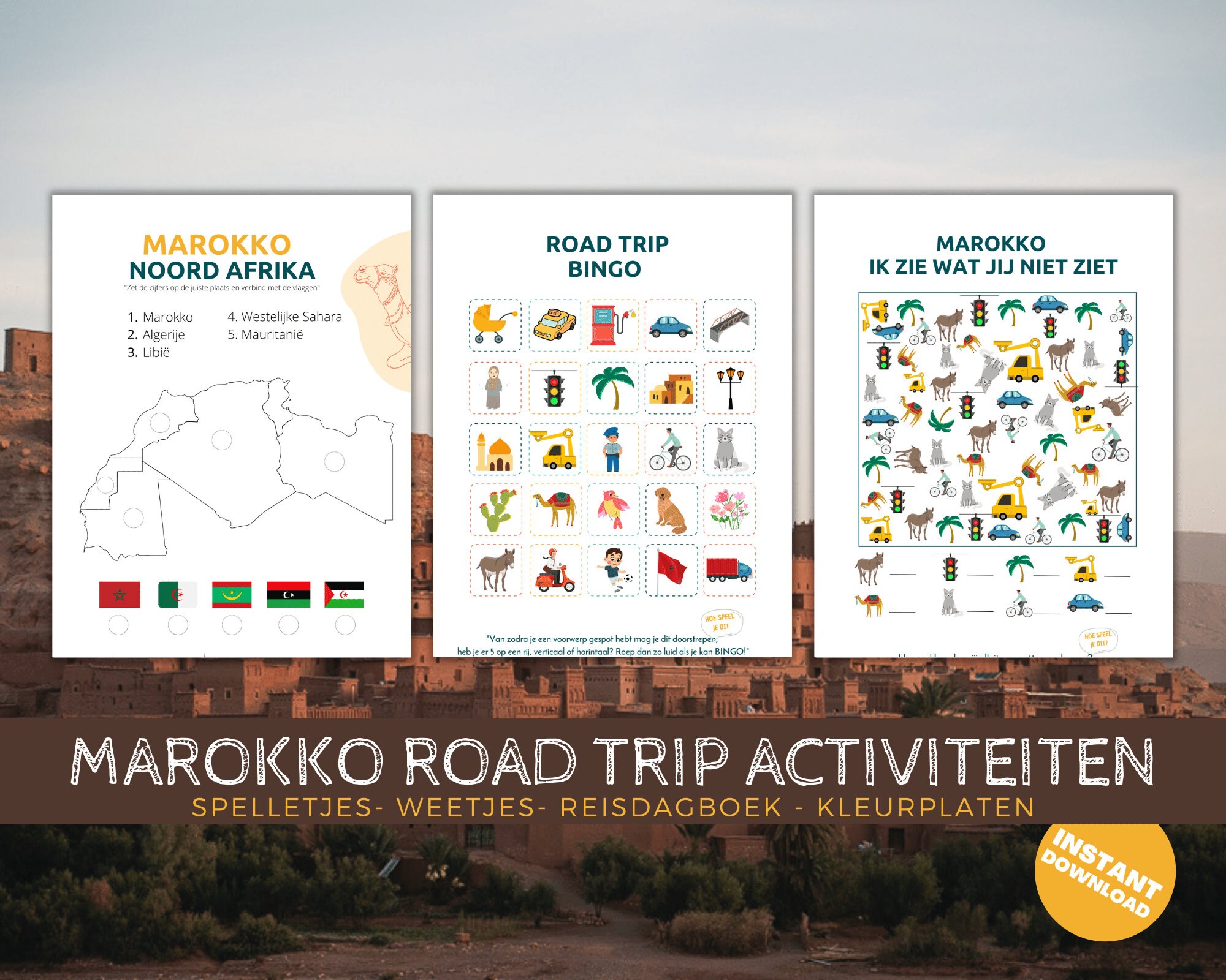 Printable Marokko Road Trip Activiteiten Voor Kinderen NL ...