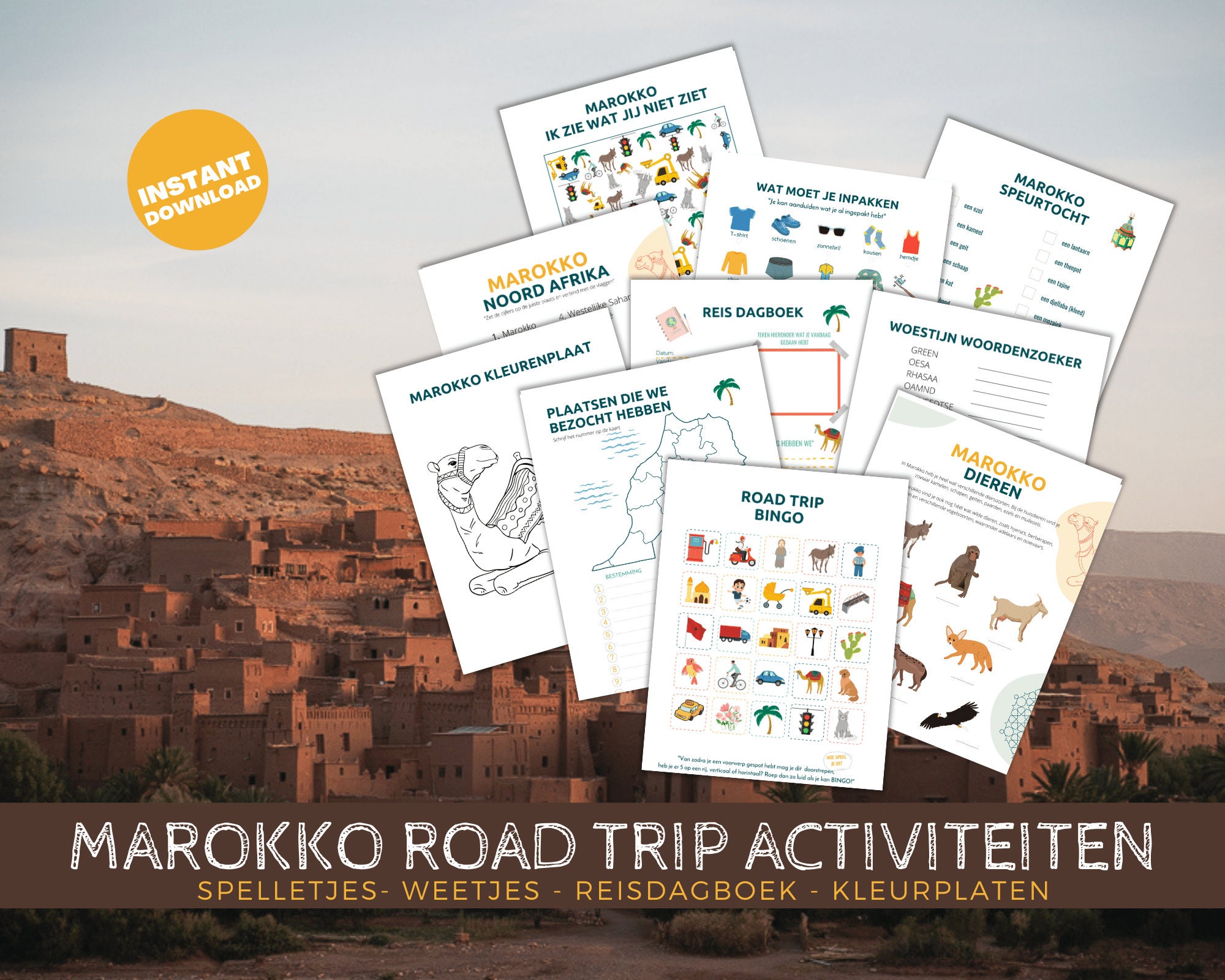 Printable Marokko Road Trip Activiteiten Voor Kinderen NL ...