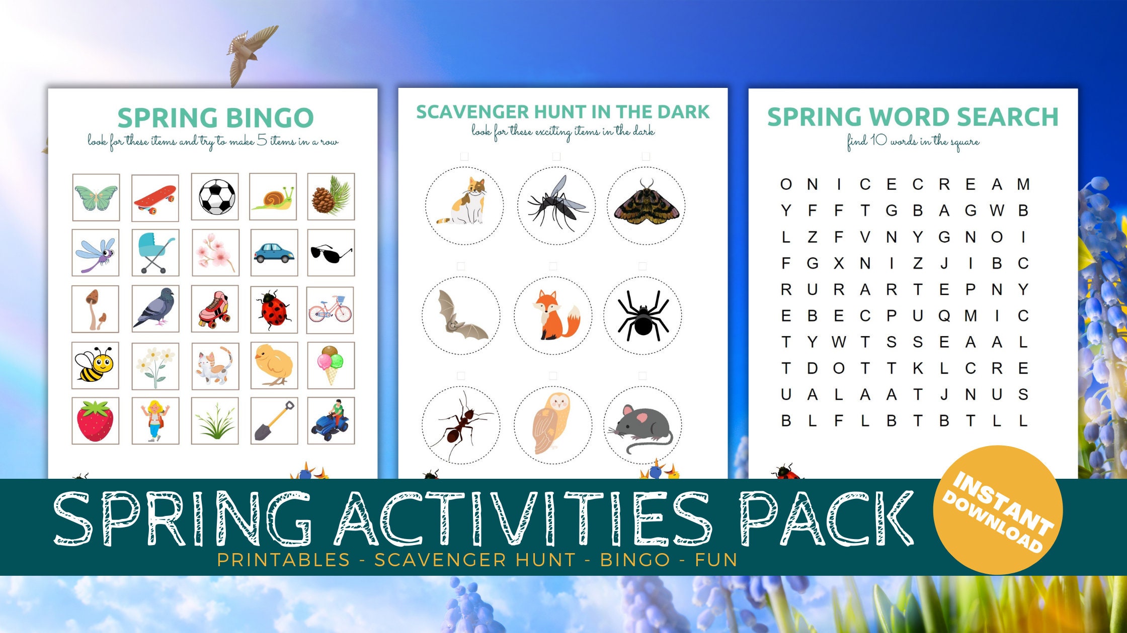 Printable Activity for Kids - Spring - Printable Games and Kids ...