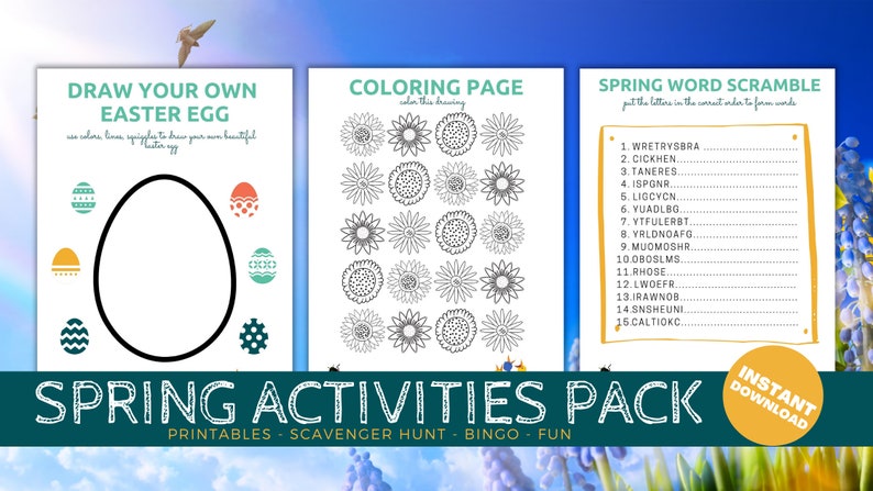 Printable Activity for Kids - Spring - Printable Games and Kids ...