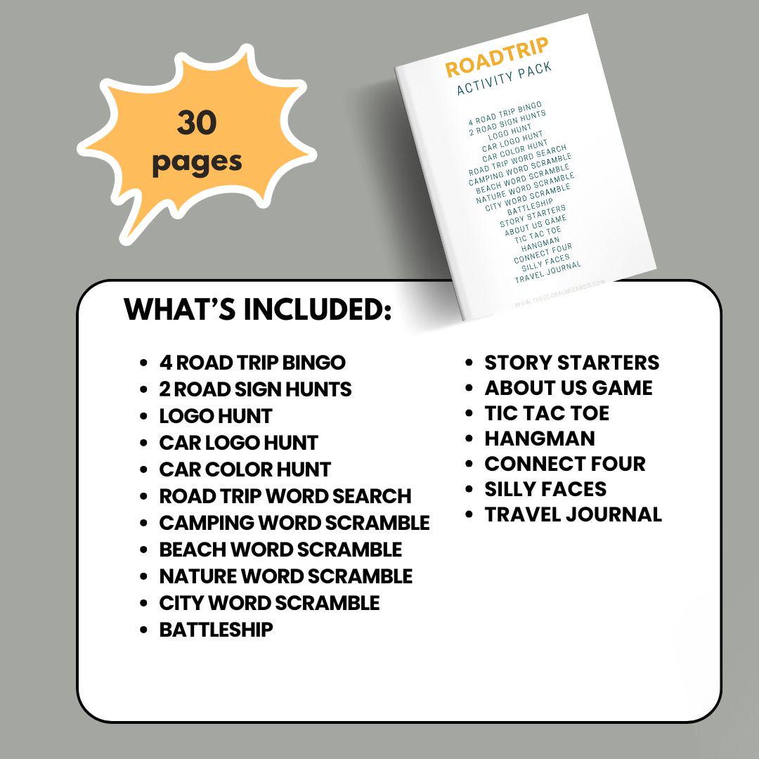 Ultimate Kids Road Trip Games Bundle – 20+ Fun Printable Travel ...