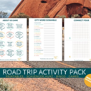 Kids Road Trip Games, Travel Activities, Road Trip Games Bundle, Kids ...