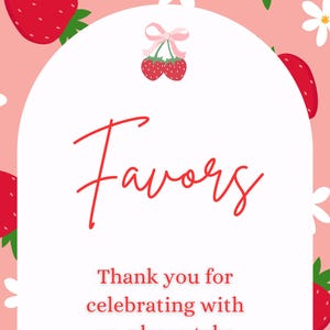 Strawberry Theme Table Signs - Etsy