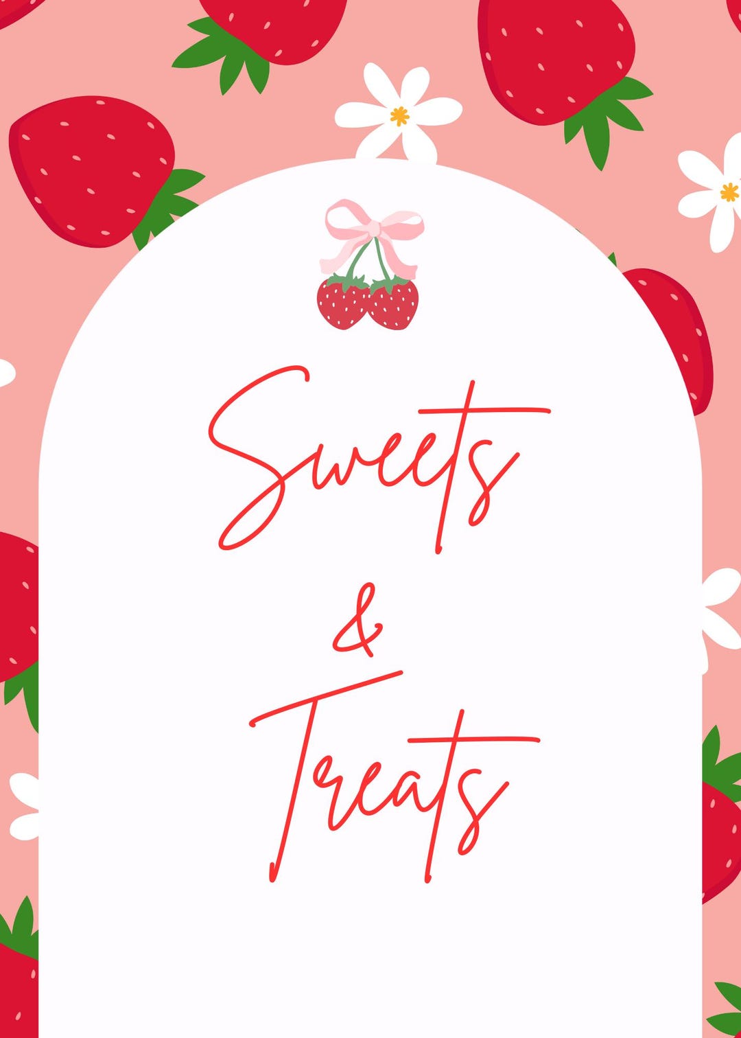 Strawberry Theme Table Signs - Etsy