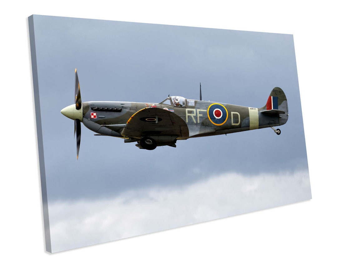 RAF WW2 Supermarine Spitfire Canvas Wall Art Picture Print - Etsy