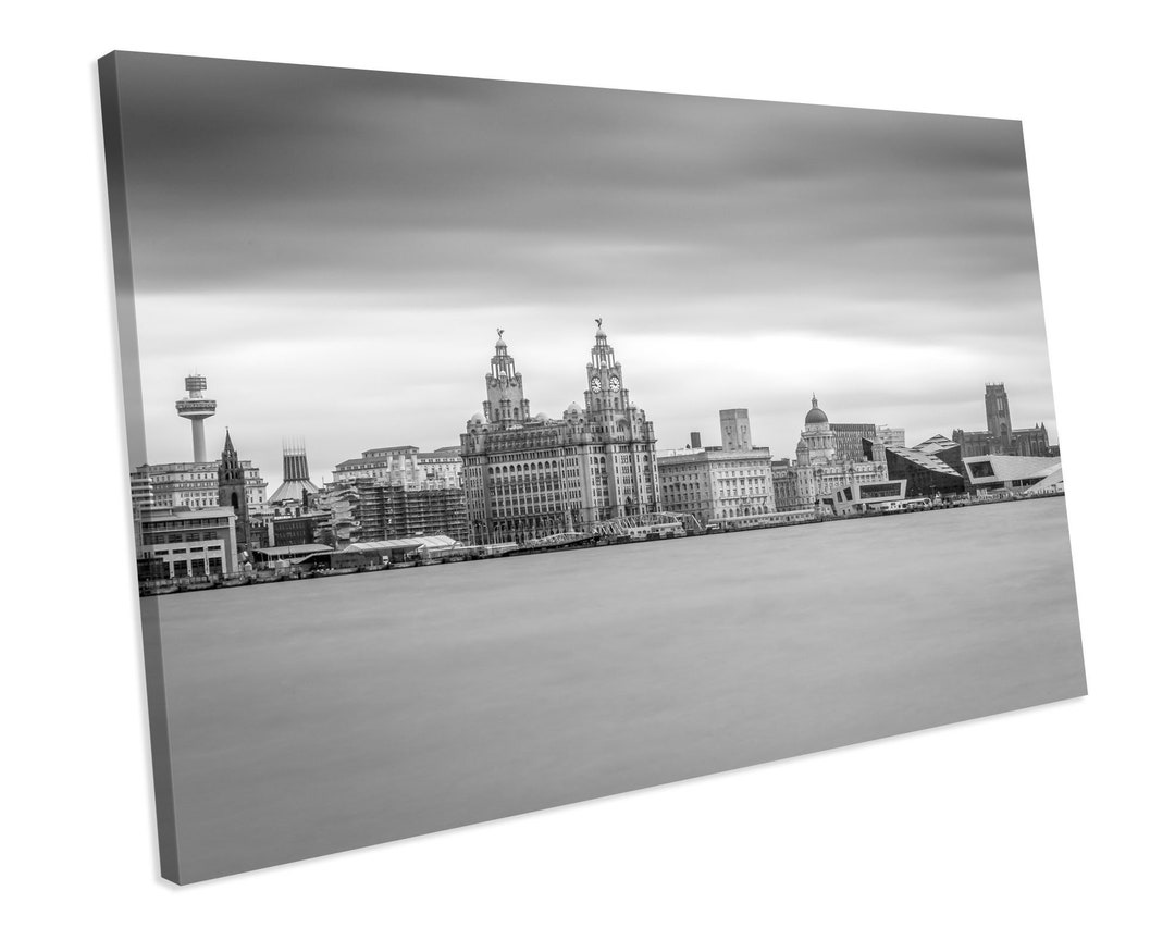 Liverpool Skyline CANVAS ART PRINT Box Framed Picture Home - Etsy UK