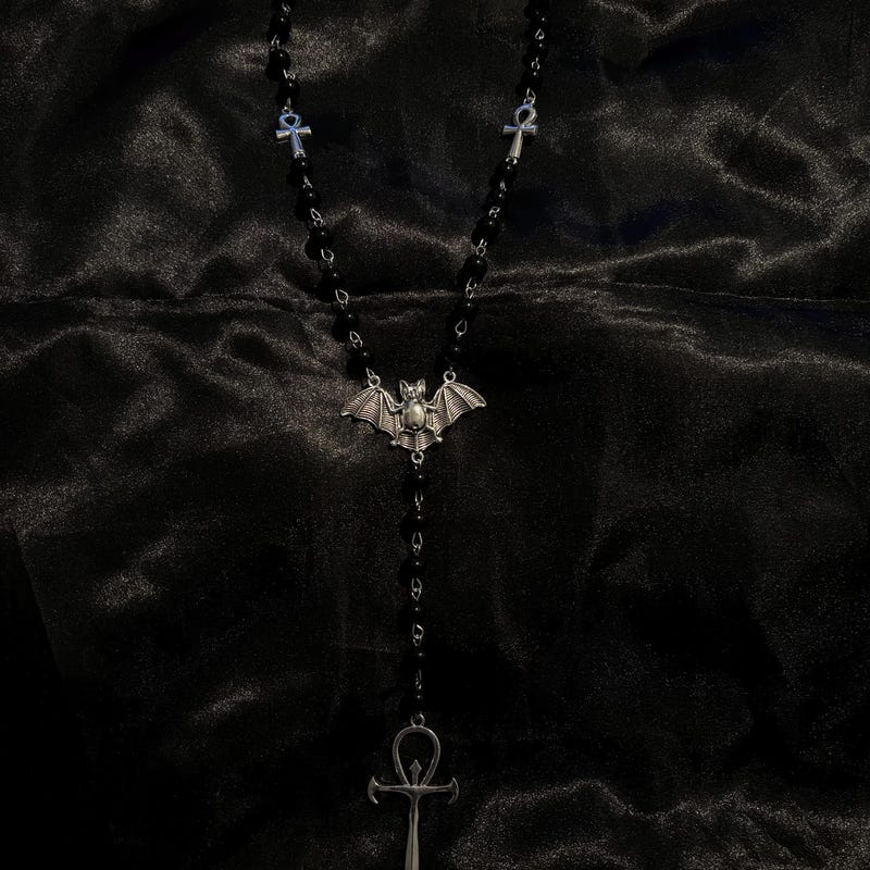 Rosary Ankh Goth - Etsy UK
