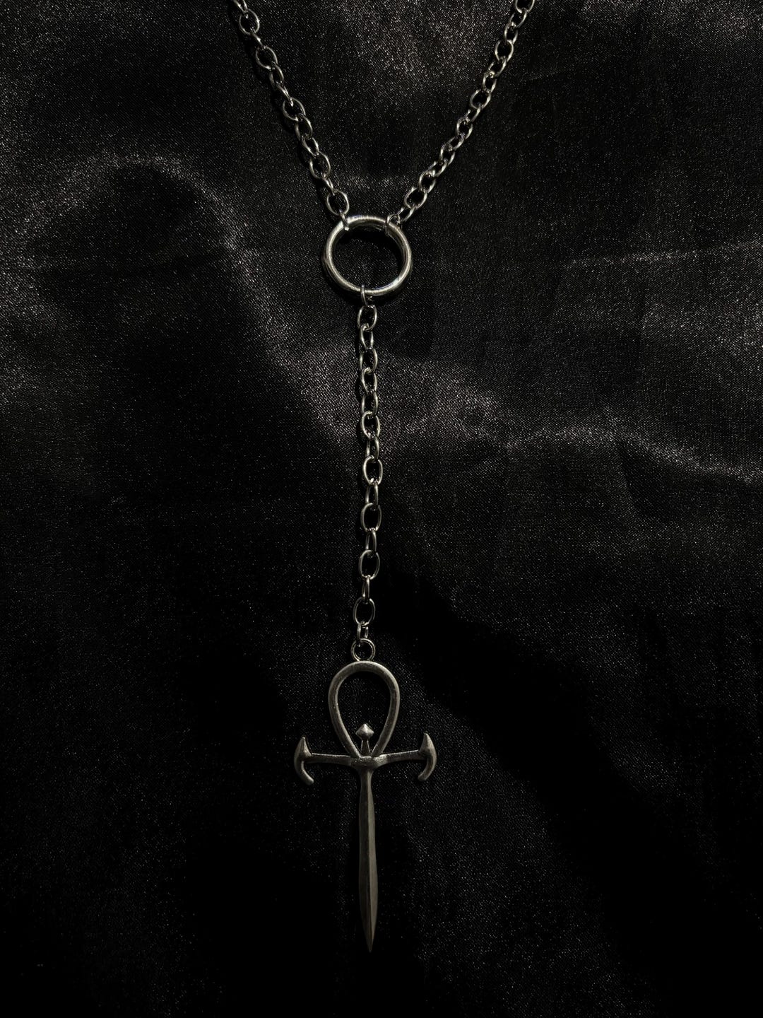 Silver Ankh Cross Necklace || Gothic Jewellery || Gothic || Alternative ...