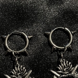 Sacred Heart Hoop Earrings || Gothic Jewellery || Gothic || Alternative ...