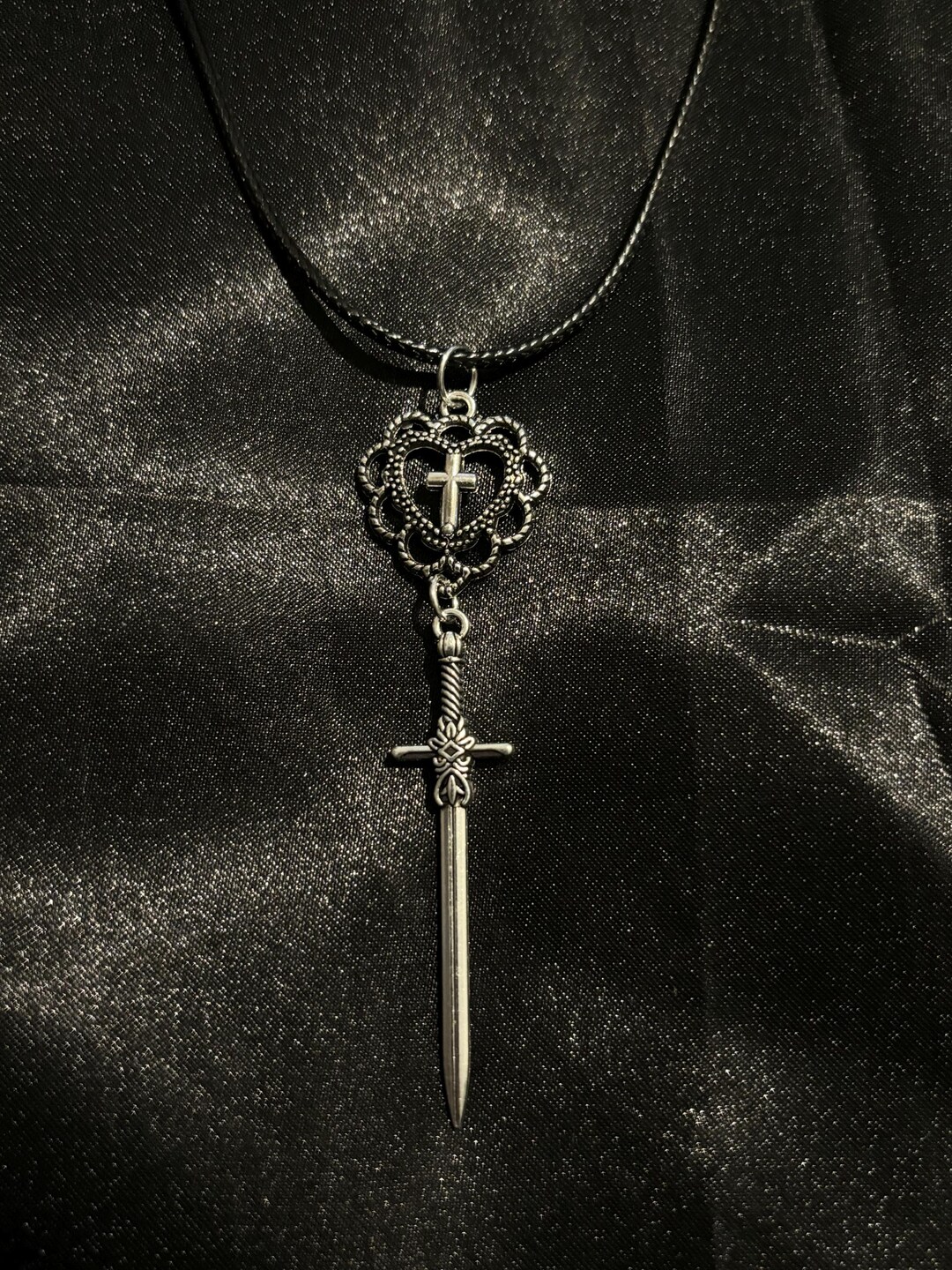 Heart Sword Necklace || Gothic Jewellery || Gothic || Alternative ...