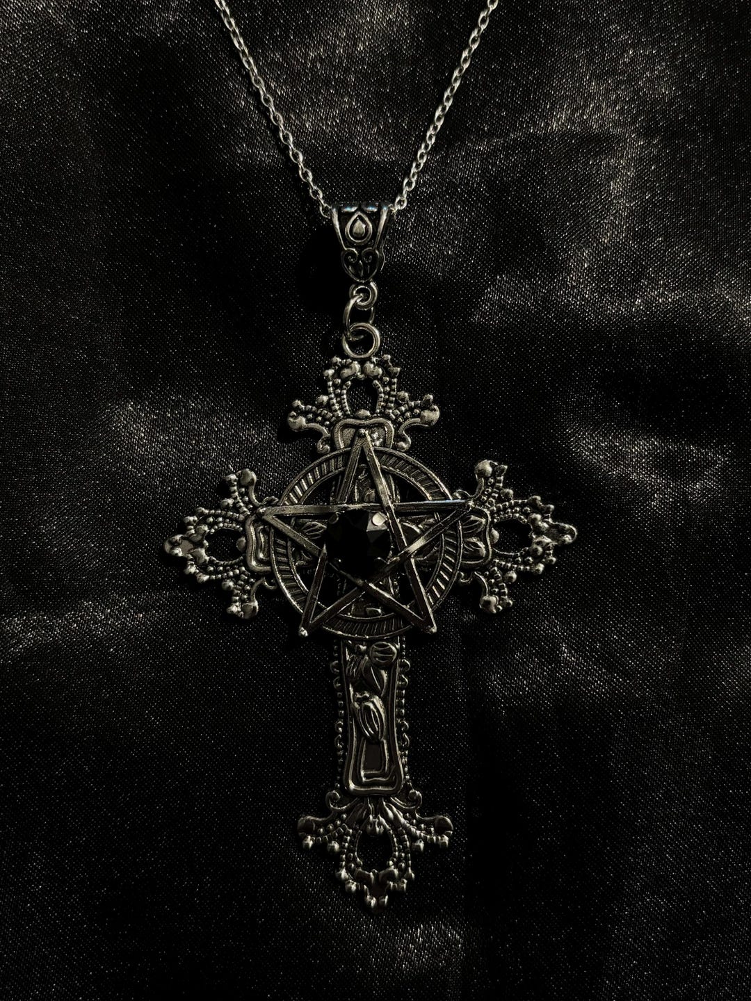 Pentagram Cross Necklace || Gothic Jewellery || Gothic || Alternative ...