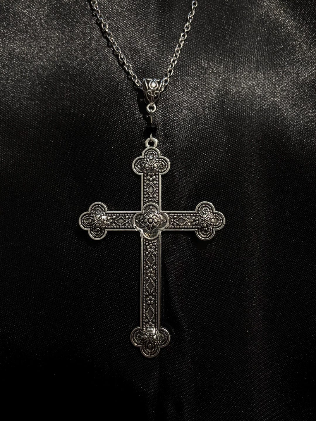 Gothic Cross Necklace - Stainless Steel - Alternative Jewellery - Goth ...