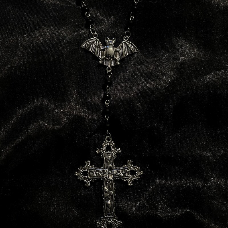 Gothic Rosary Necklace - Etsy