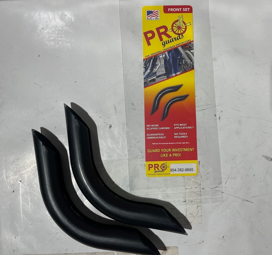 Pro Guards Crash Bar Protectors Harley Engine Guard Touring Black FRONT ...