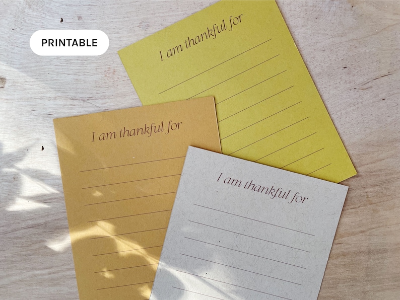 I Am Thankful for Cards, Digital Download, Thanksgiving, Friendsgiving ...