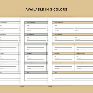 House Sitting Guide, Printable, Digital Download, Minimal, House-sitter ...