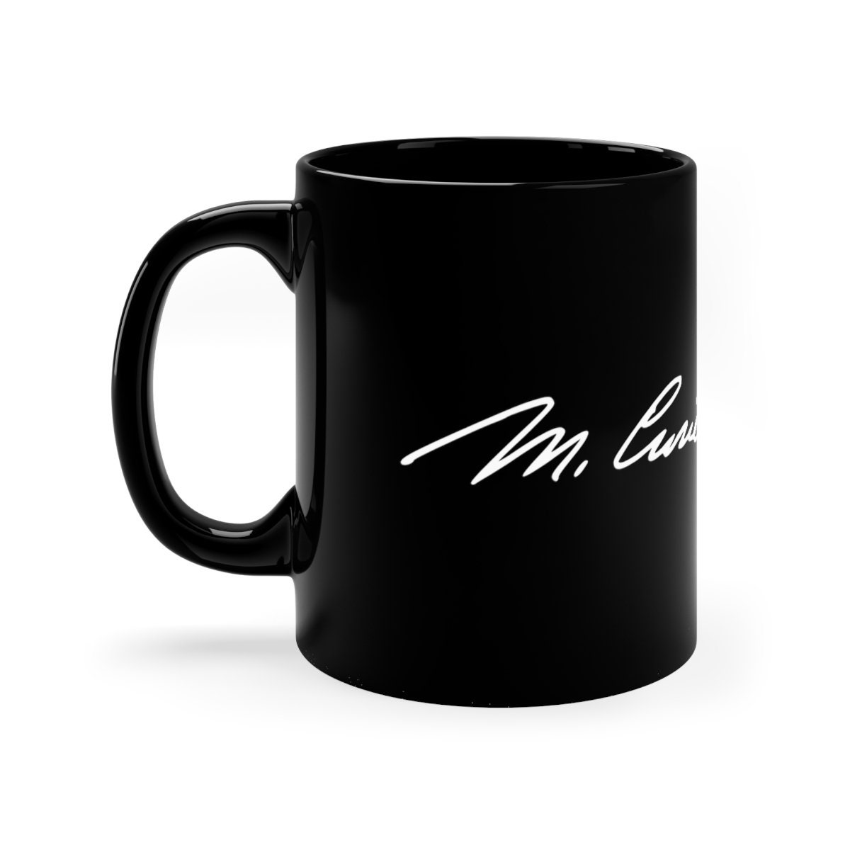 Masters of Science Marie Curie Signature Black Mug - Etsy